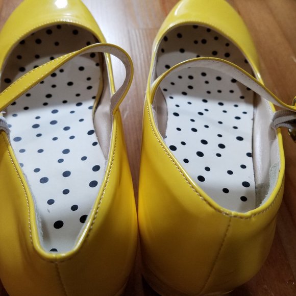 Shoes | Wonderful Lowheeled Shoes Semiplatform Of Bright Yellow Color ...